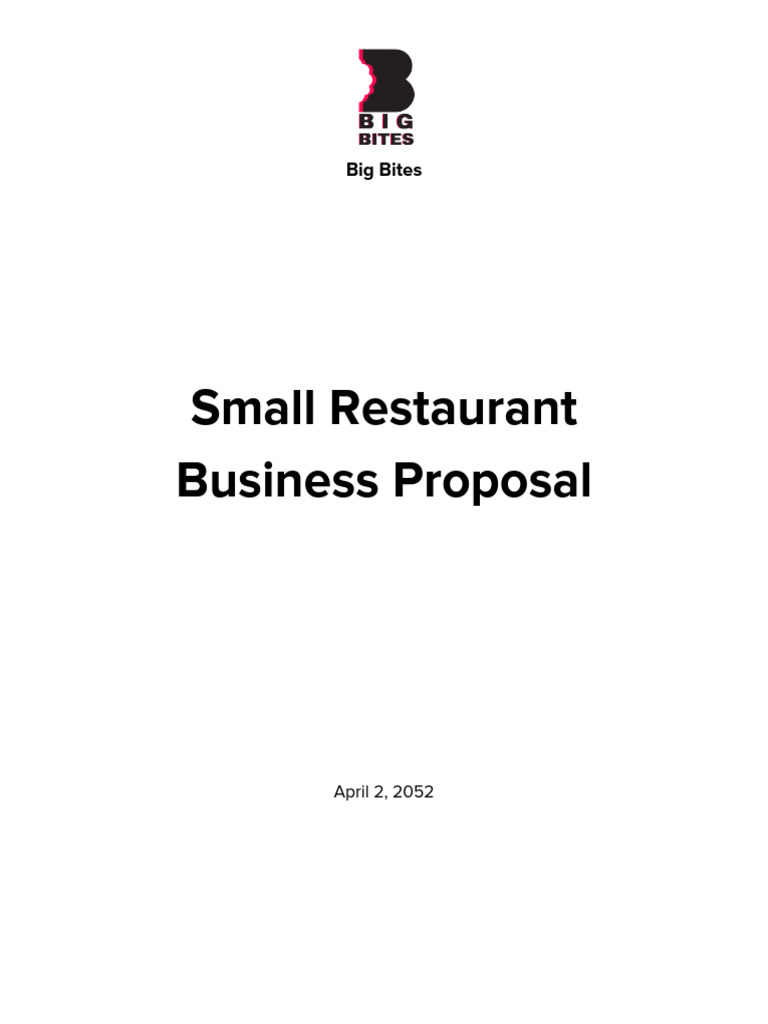 Sample Small Restaurant Business Proposal Template | PDF | Menu ...
