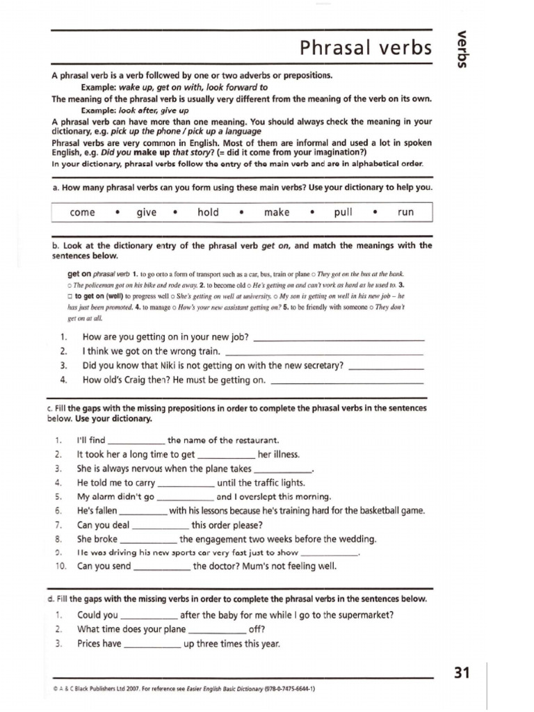 PET - Phrasal Verbs | PDF