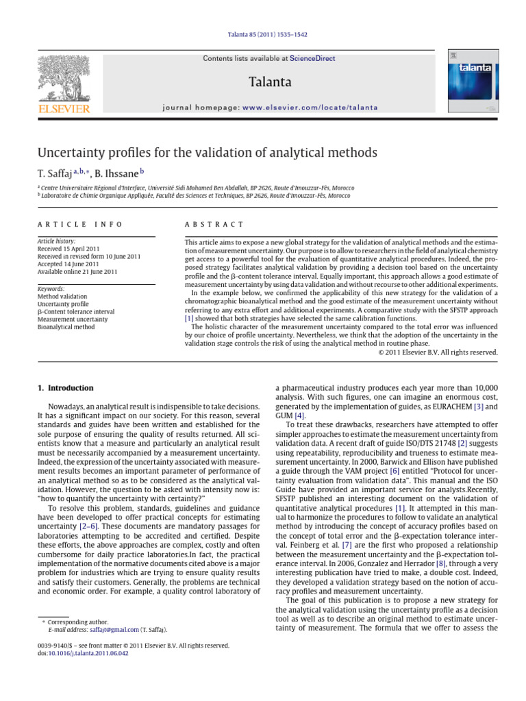 Analytical Method Validation Uncertainty | PDF | Uncertainty | Mean ...