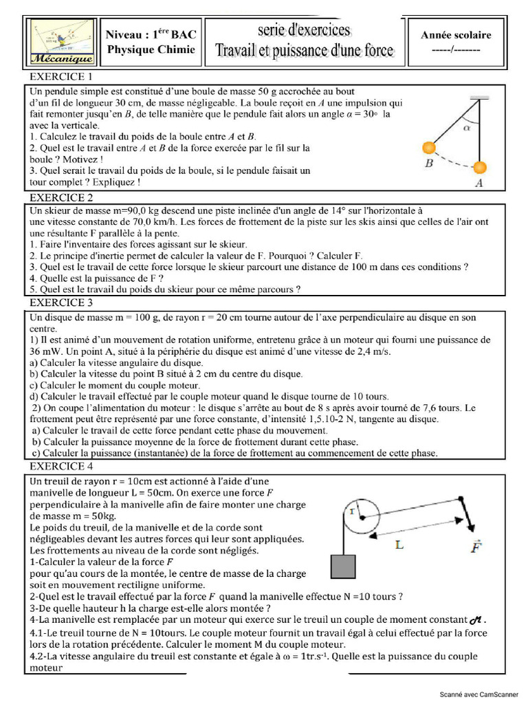 Série 4 Rotation 1 BAC SM | PDF