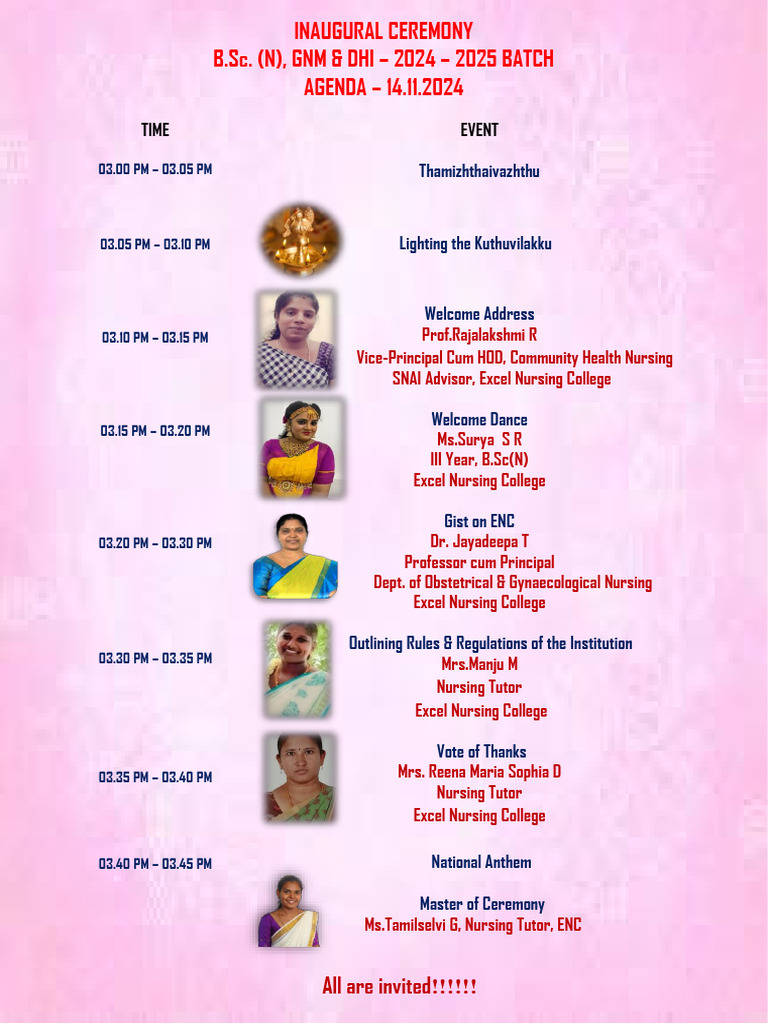 Inaugural Agenda - 14.11.2024 | PDF