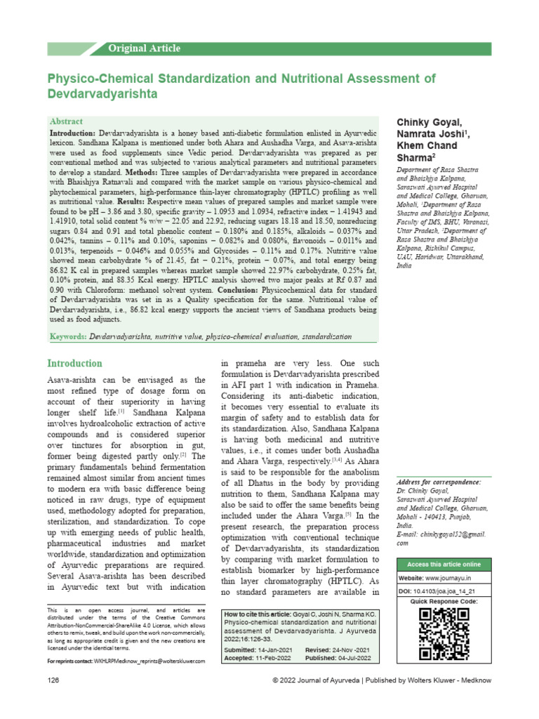 Physico Chemical Standardization and Nutritional.8 | PDF | Ethanol ...