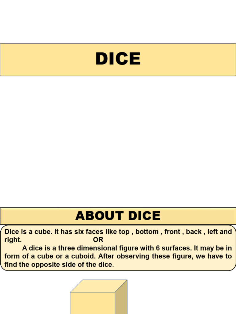 Understanding Dice and Opposite Faces | PDF | Color