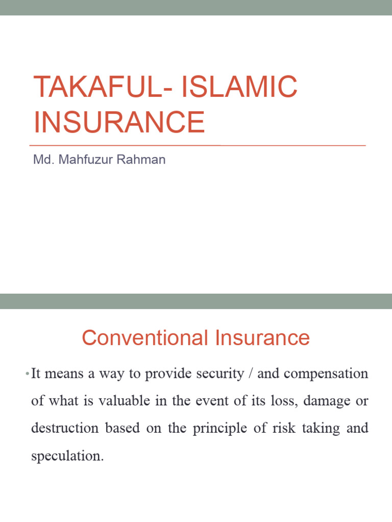 Chapter - Takaful Islamic Insurance | PDF | Insurance | Financial Services