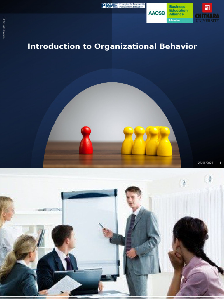 Day 1-Introduction To Organizational Behaviour | PDF | Incentive | Applied Psychology