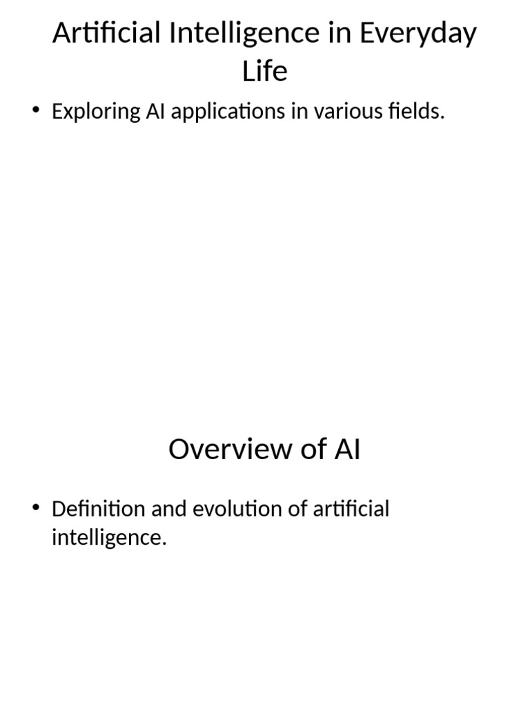 Artificial Intelligence in Everyday Life | PDF
