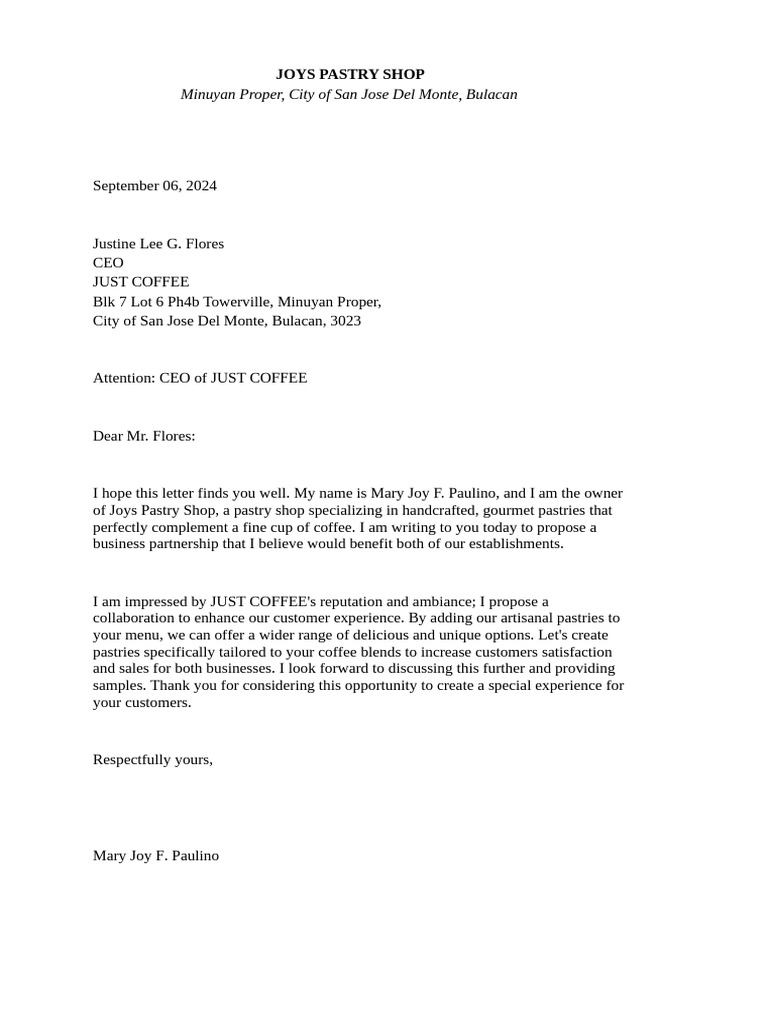 Full Block Format Letterr | PDF