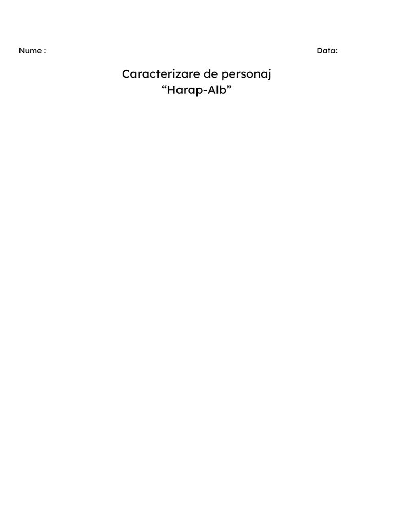Caracterizare de Personaj | PDF
