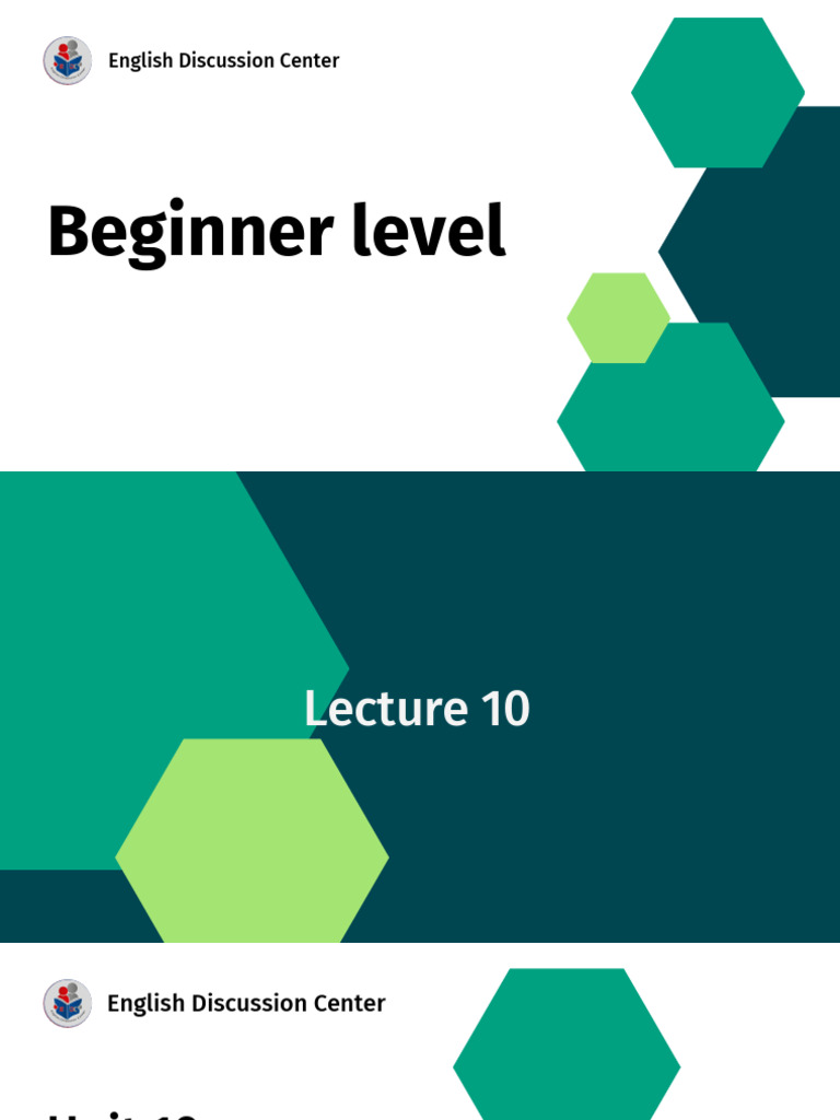 Beginner Lecture 10 | PDF | Verb | Grammatical Tense Beginner Lecture 10 | PDF | Verb | Grammatical Tense
