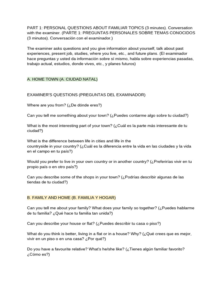 Preguntas de La Entrevista | PDF