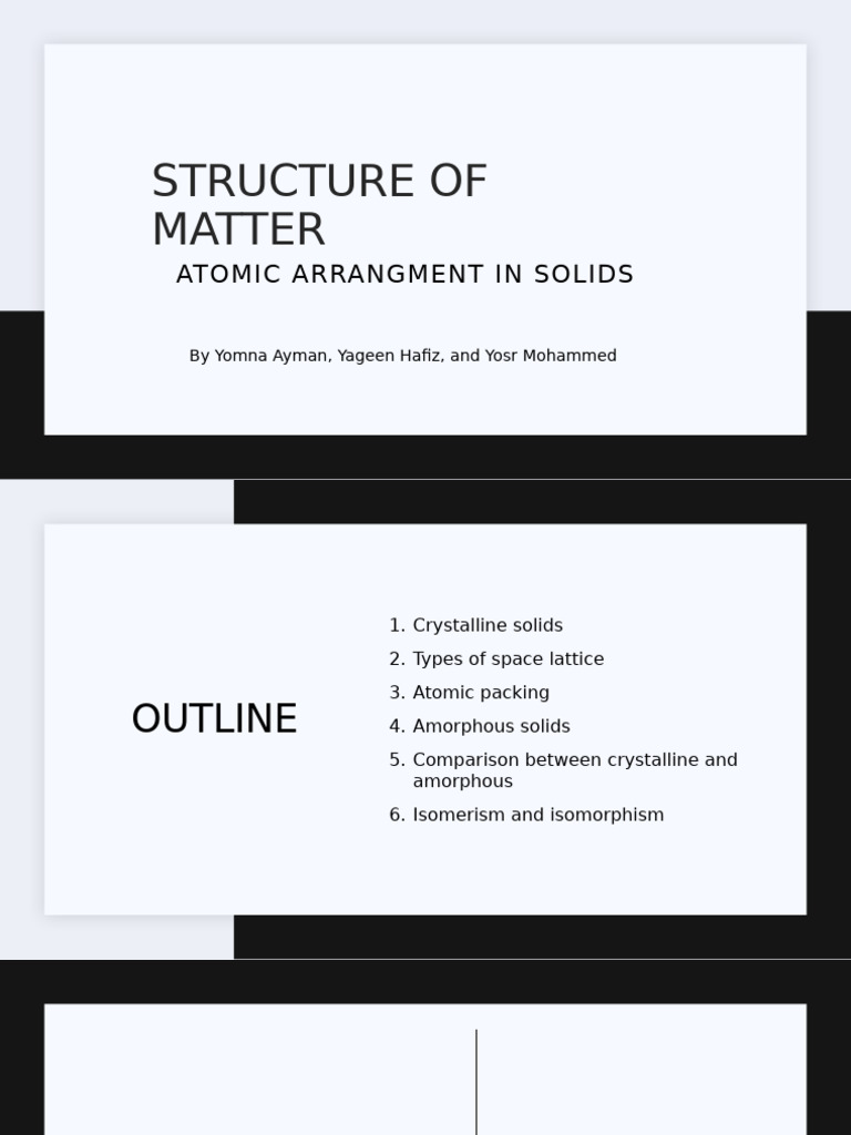 Structure of Matter | PDF | Crystal | Solid