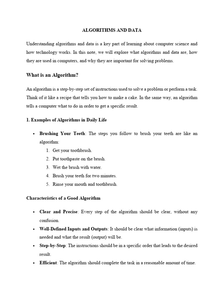 Notes On Algorithms And Data Pdf Algorithms Computer Programming 