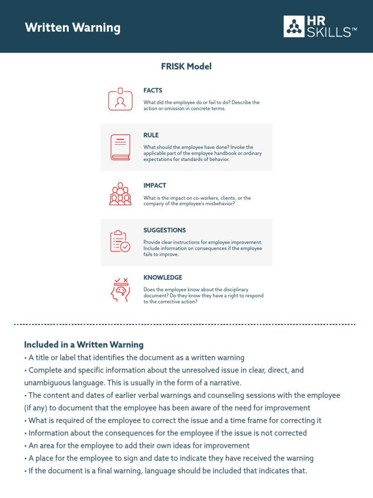 Written Warning 2021 | PDF