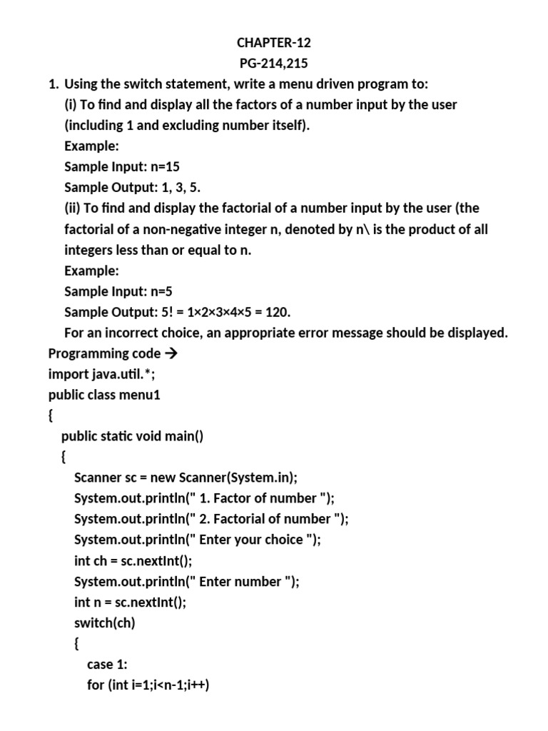 CL X CH 12 Program | PDF | Computer Programming | Discrete Mathematics