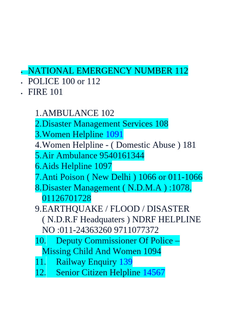 Anti Poison Helpline Information | PDF