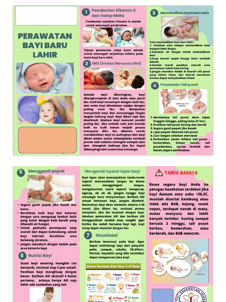 Leaflet Perawatan Bayi Baru Lahir | PDF