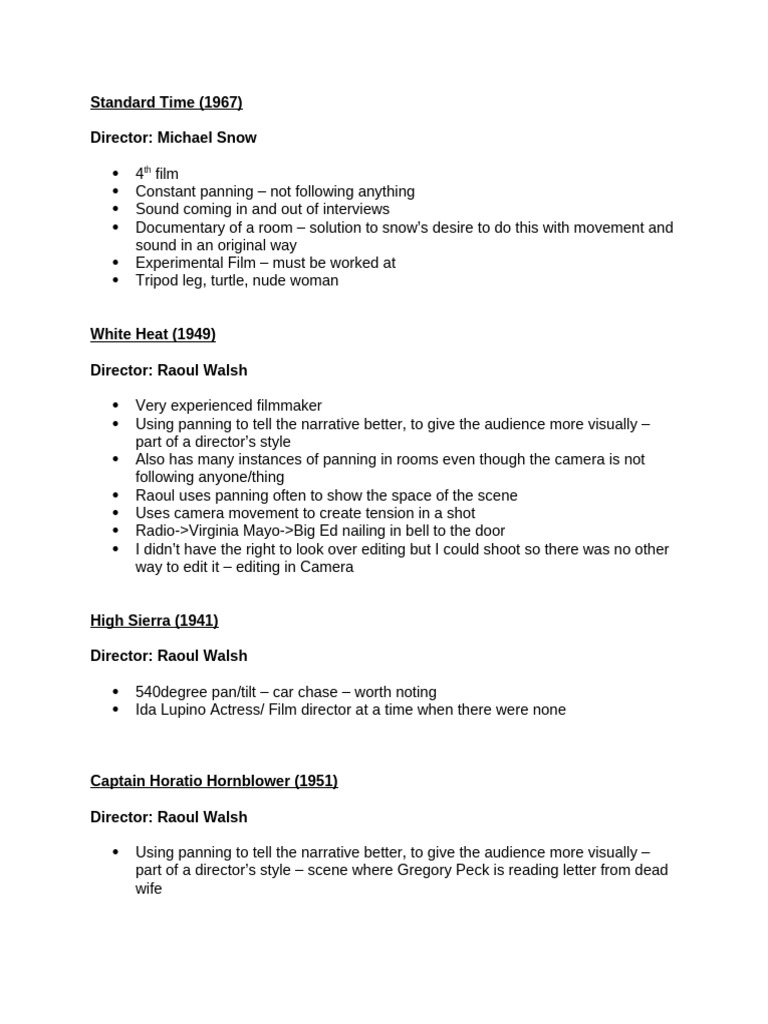 FMST 201 7c - Midterm Film Notes | PDF | Narration | Narrative