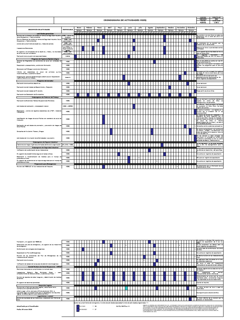 Sga-Fr-10 Cronograma de Actividades | PDF | Medicina | Salud pública