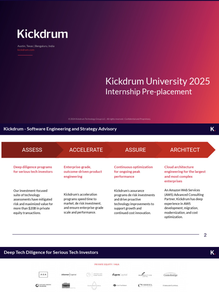 KDU 2025 - Pre-Placement Talk | PDF | Amazon Web Services | Computing