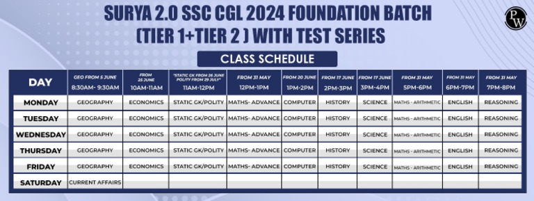 Class Schedule | PDF