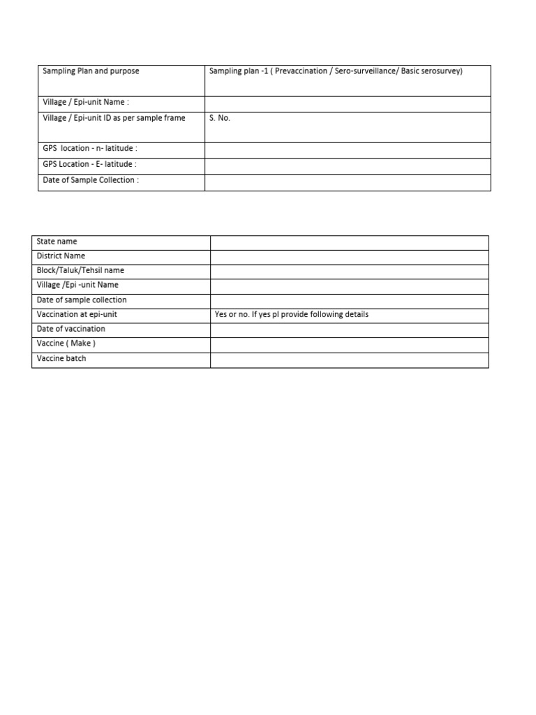 Sampling Plan and Purpose | PDF