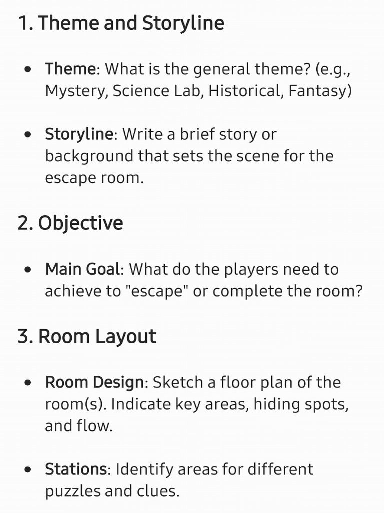 ESCAPE ROOM LAYOUT | PDF