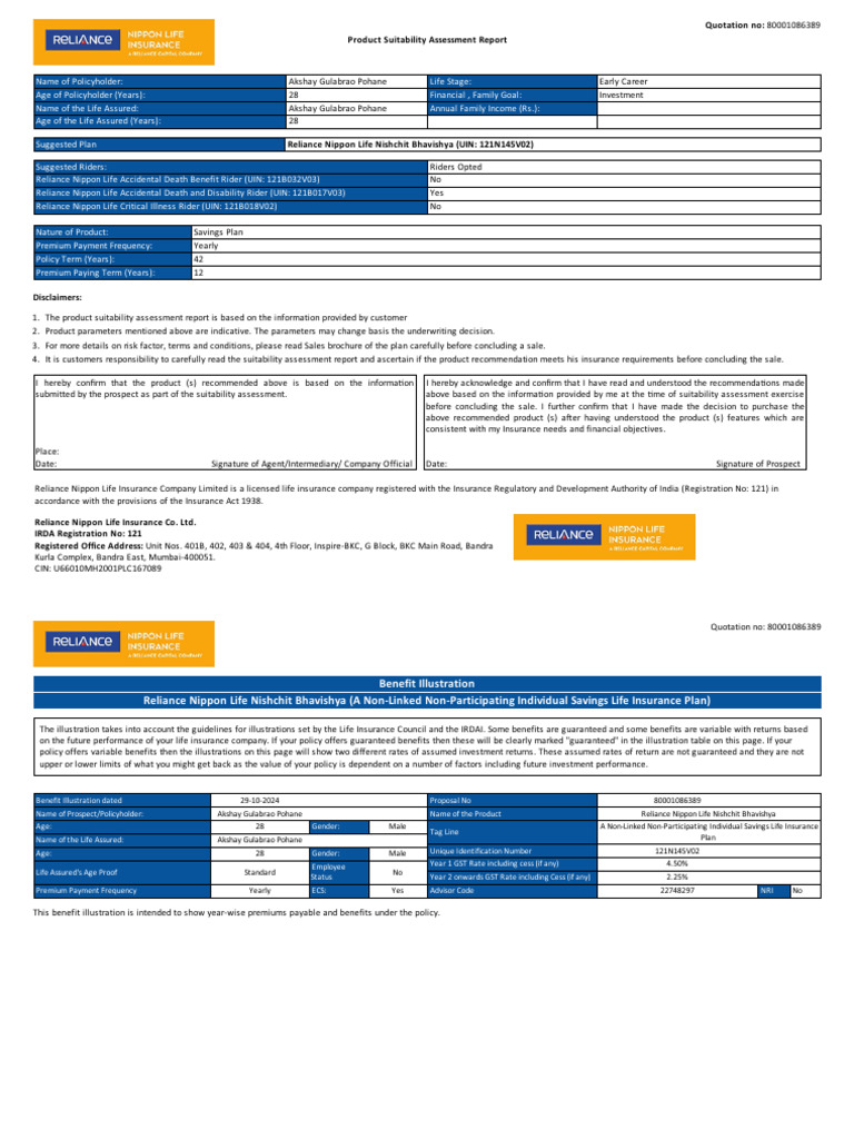 pdf_1730213642075 | PDF | Insurance | Life Insurance