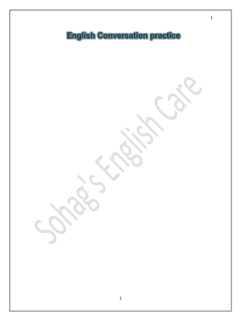 English Conversation Practice Book From Apps | PDF | Rohingya People