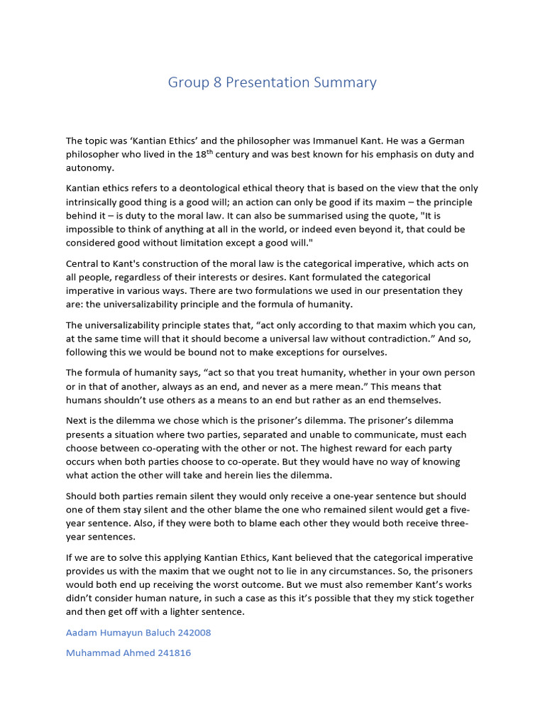 Project Summary | PDF | Ethical Schools And Movements | Western Philosophy