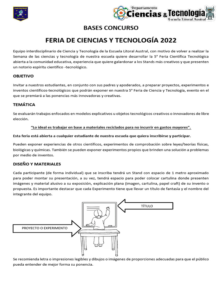 BASES Feria de Ciencias y Tecnologia 2022 | PDF | Science