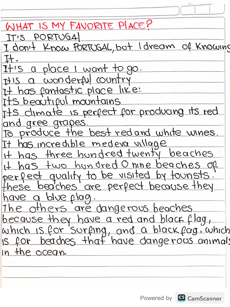 My Favorite Place | PDF