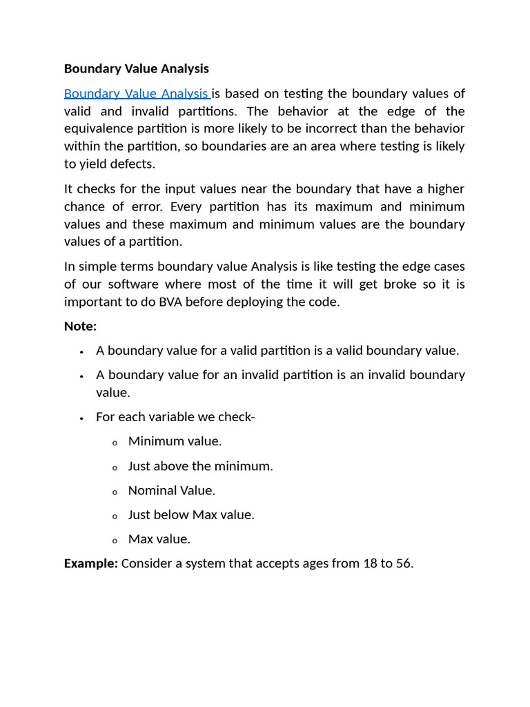 Boundary Value Analysis &equivalence Partitioning-Unit I | PDF | Applied Mathematics | Computer ...