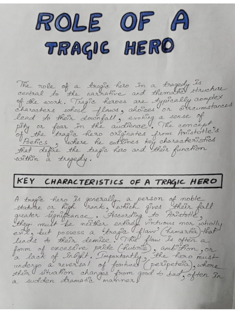 Role of A Tragic Hero | PDF