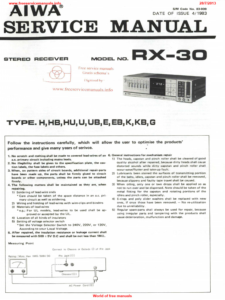 Aiwa rx-30 | PDF