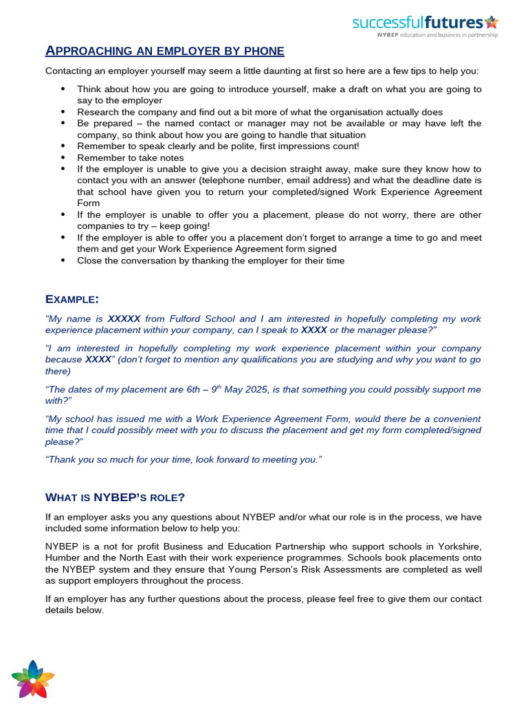 Tips for Contacting Employers by Phone | PDF | Career & Growth | Business