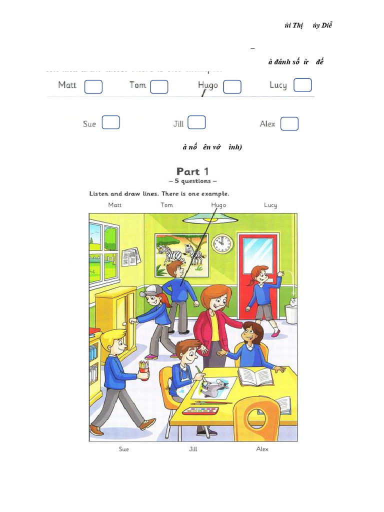 LISTENING PRACTICE PRE STARTERS - STARTERS PART 1 Extra | PDF
