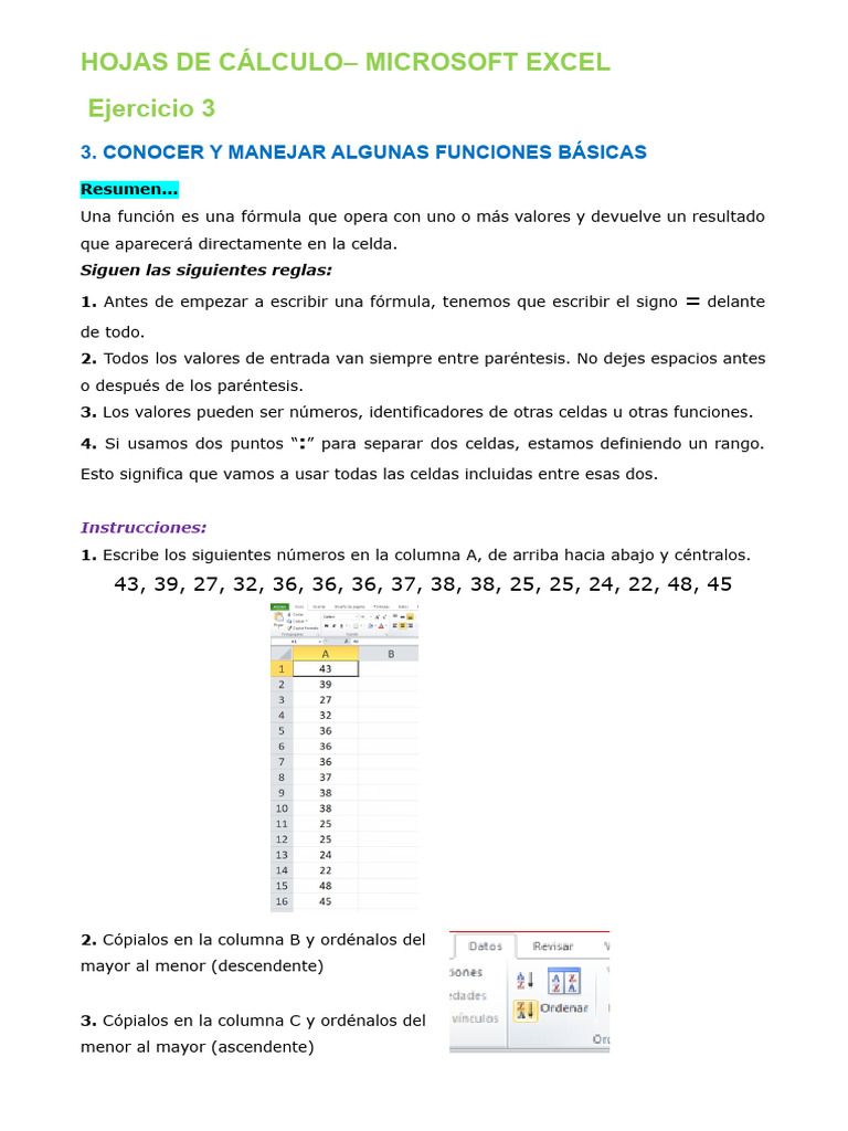 Ejercicio3 Excel | PDF