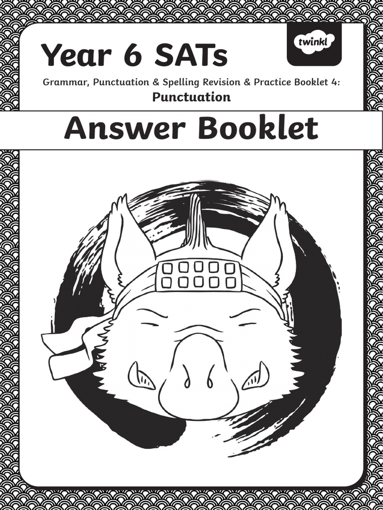 Yer 6 Sat Booklet 4 Answers | PDF | Punctuation | Comma