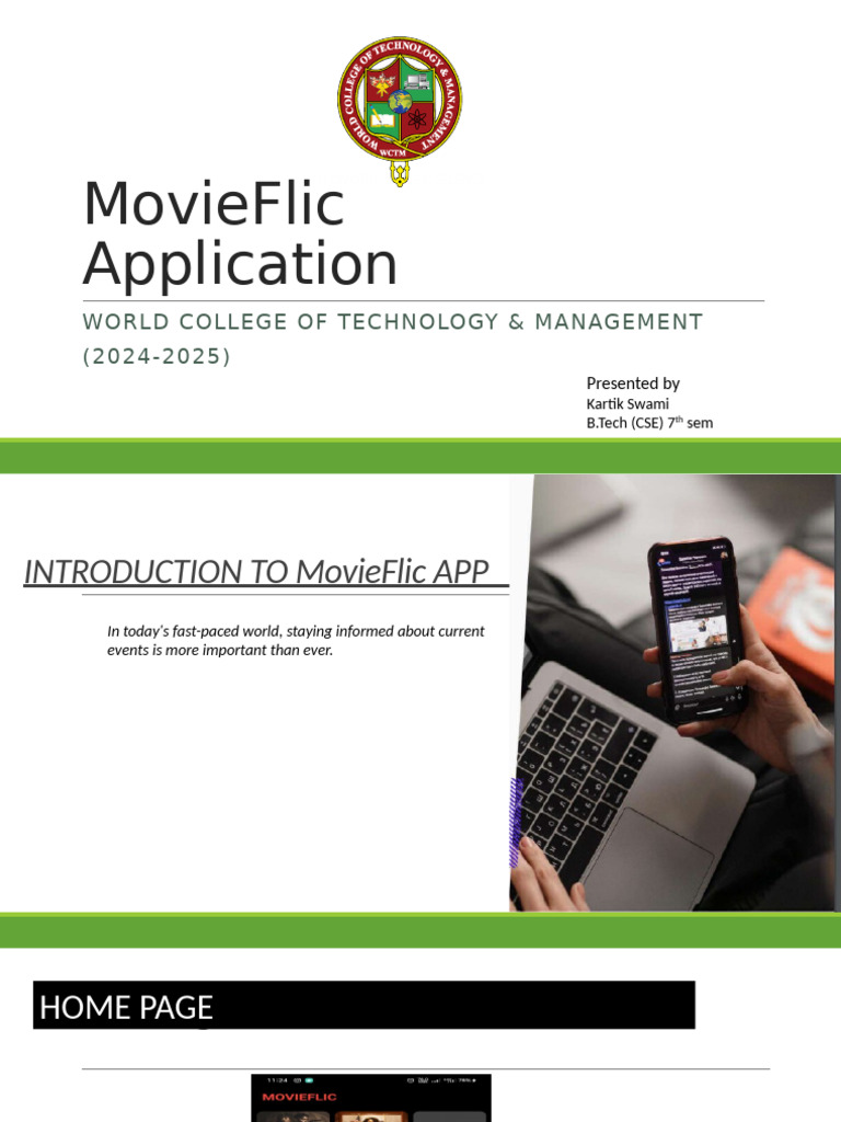 Movieflic App | PDF | Mobile App | Application Software