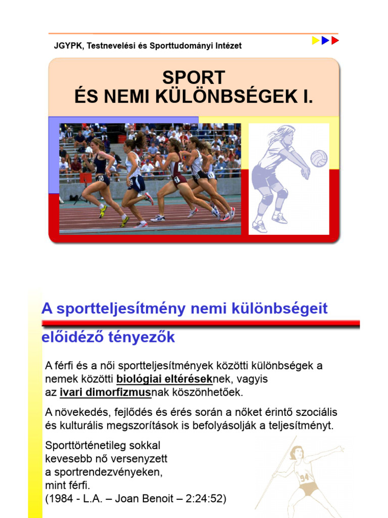 Sport És Nemi Különbségek 1 | PDF