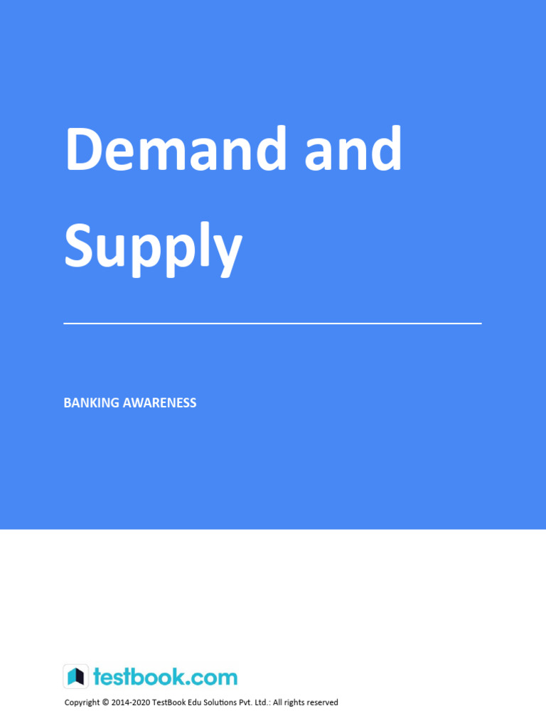Demand and Supply - Study Notes | PDF | Demand | Supply (Economics)