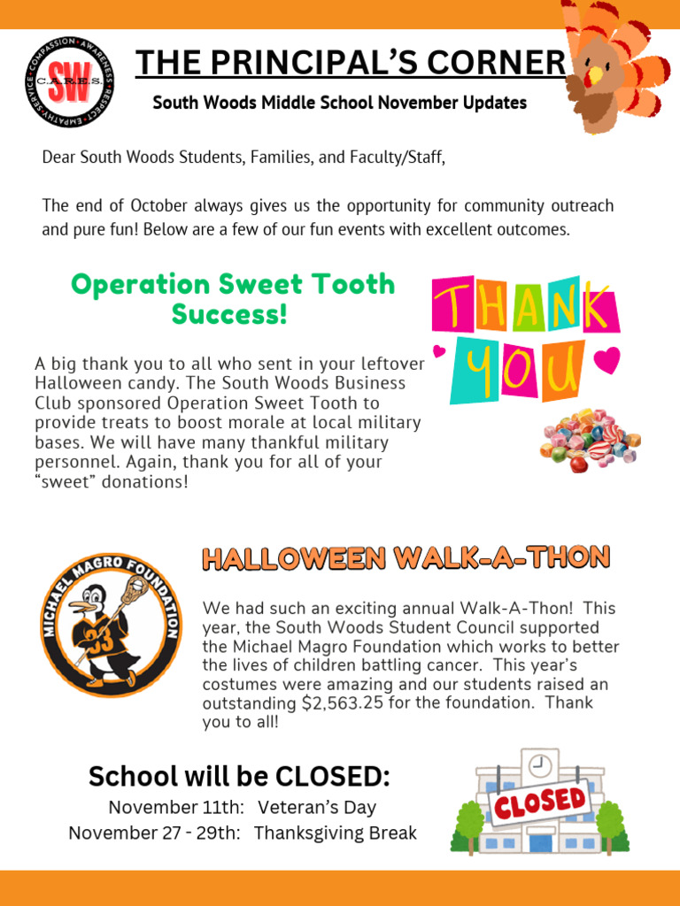 Early November Principal's Corner 11.7.24 | PDF | Sports & Recreation ...