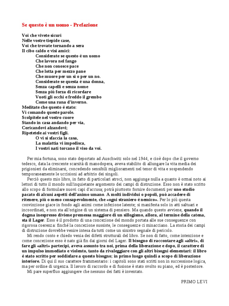Primo Levi | PDF