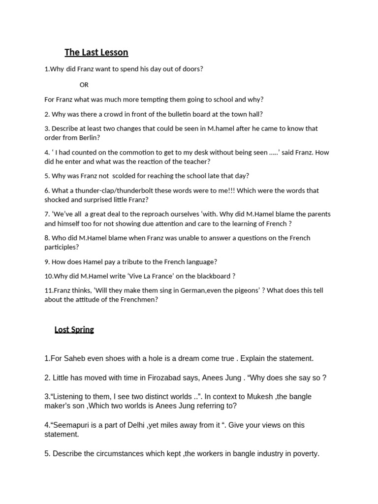 Chap. Based IMP Questions | PDF