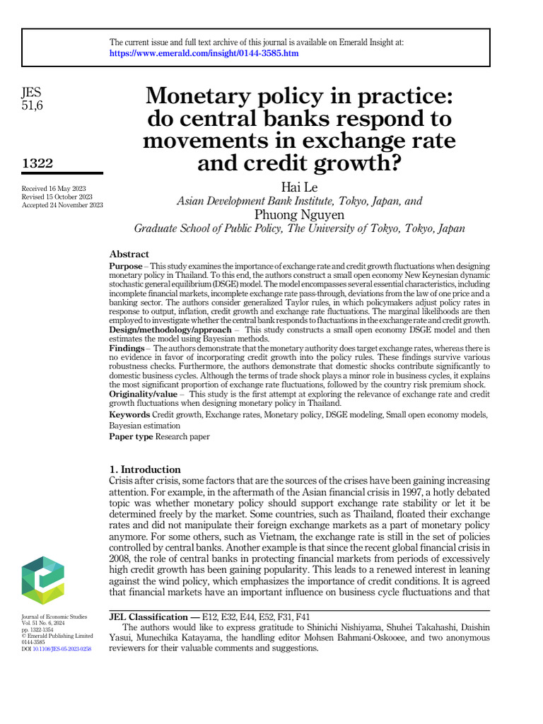 Monetary Policy in Practice | PDF | Monetary Policy | Taylor Rule