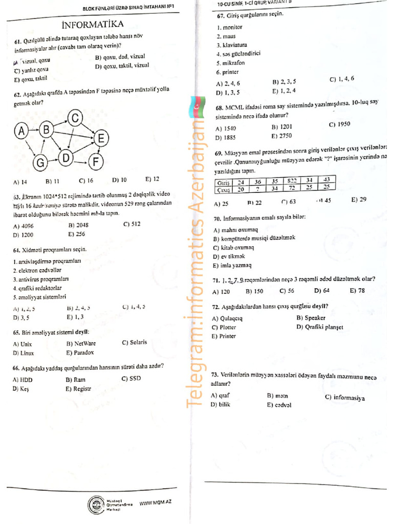 İnfo Yeni Sinaq - 231130 - 234044 | PDF