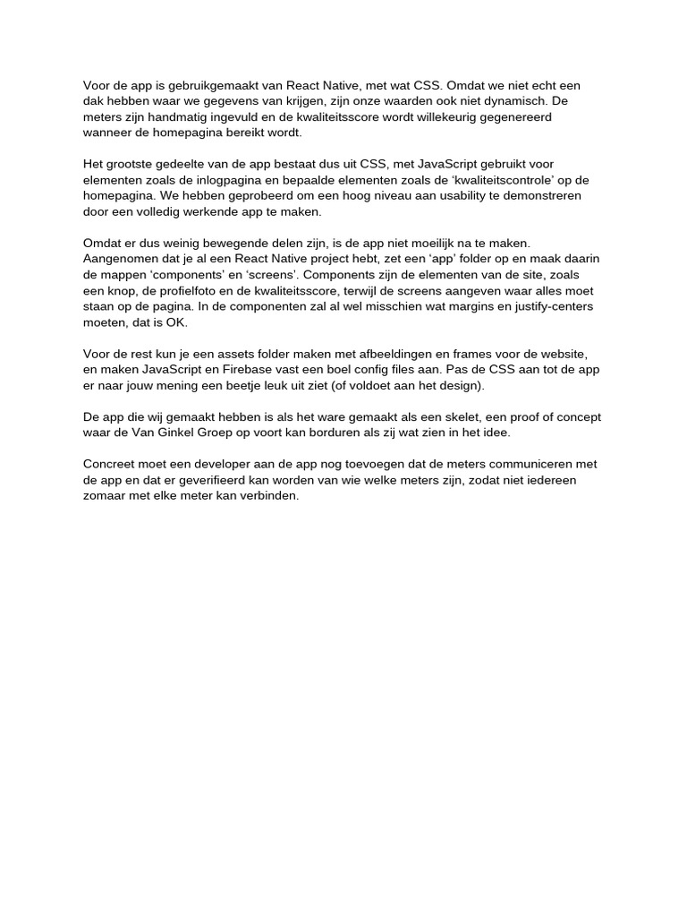 Groene Daken App Technische Omschrijving | PDF