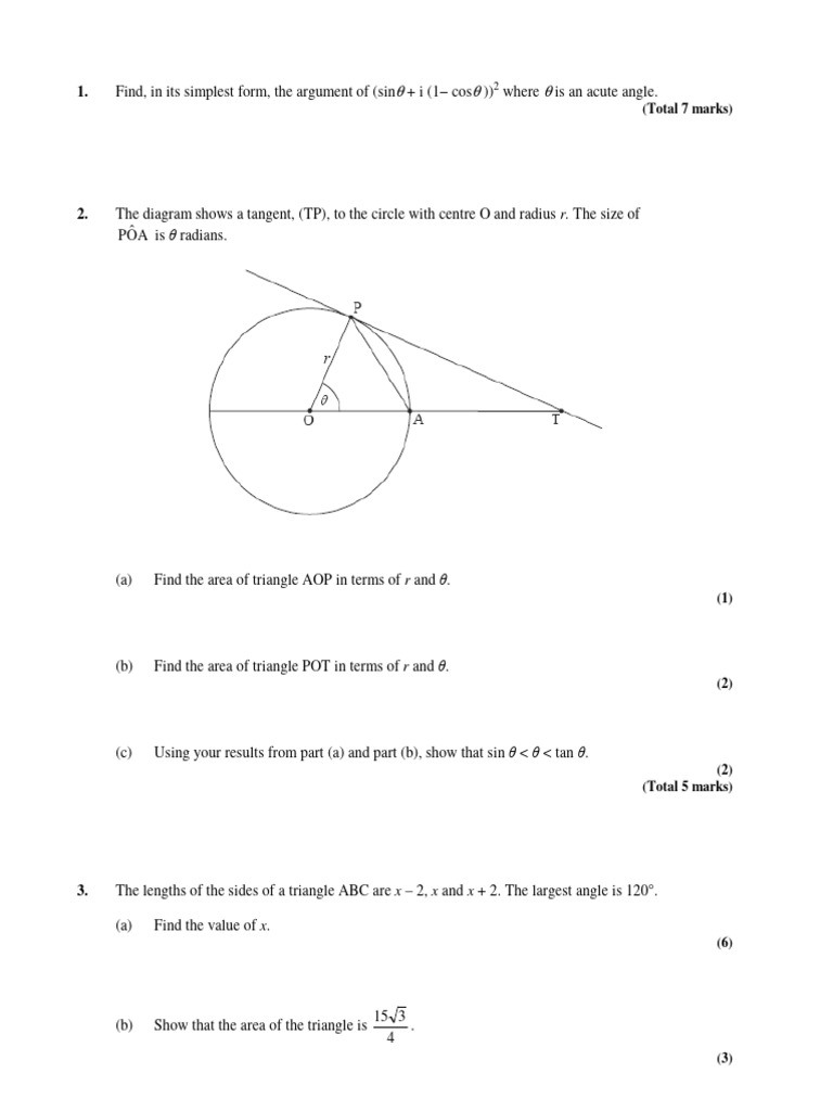 Circular Functions WS | PDF | Trigonometric Functions | Trigonometry