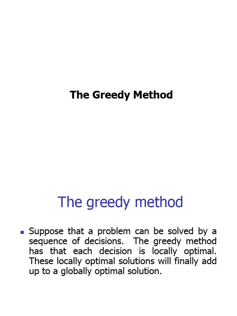 Greedy-Method | PDF | Discrete Mathematics | Theoretical Computer Science