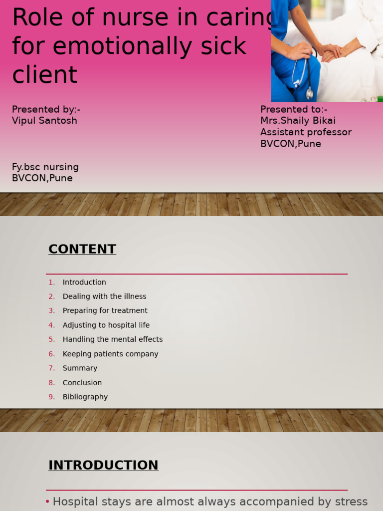 Vipul Psychology Presentation | PDF | Nursing | Patient